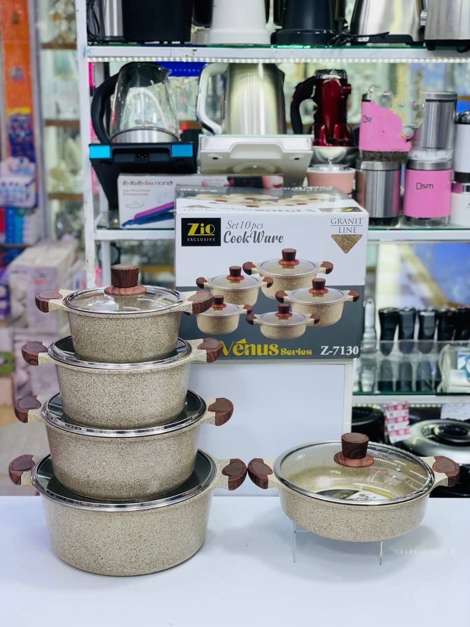 سرویس قابلمه 10 پارچه برند زیو سری ونوس مدل Z-7130 - کاپا کالا